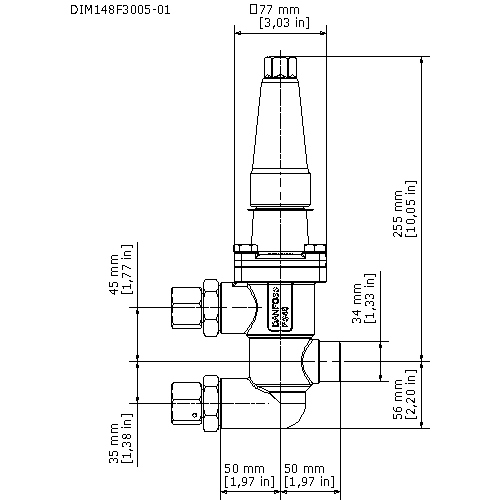 Change-over valve, DSV 1, Weld branche | DSV 1 / DSV 2 / DSV 10 ...