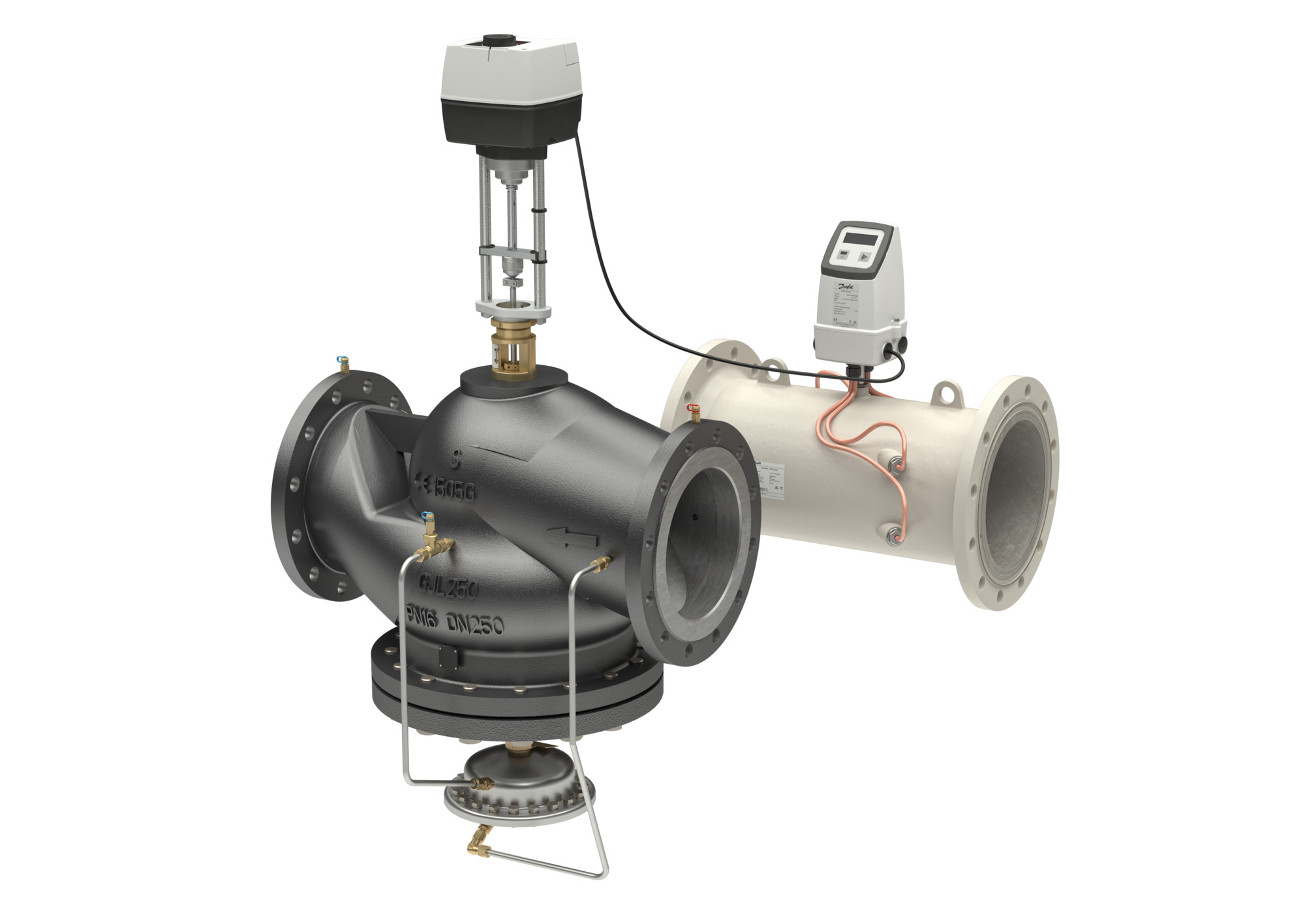 AB-QM, DN 250, High flow, With test plugs, Flange | AB-QM | AB-QM ...